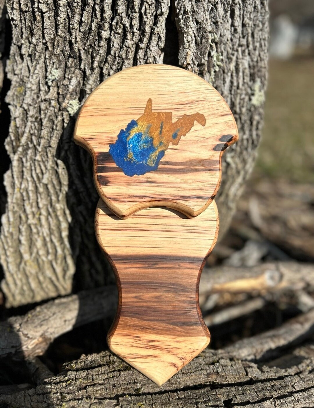 Turkey Tail Mount Plaque *state* Epoxy Inlay - Etsy