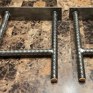 Solid 1" Round Rebar Coffee Table Leg Set of 2 -coffee Table Legs ...