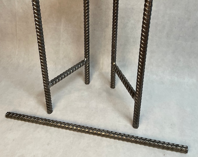 Heavy Duty Rebar Table Leg Set With Bolt on Crossbar metal Legs, Bench ...