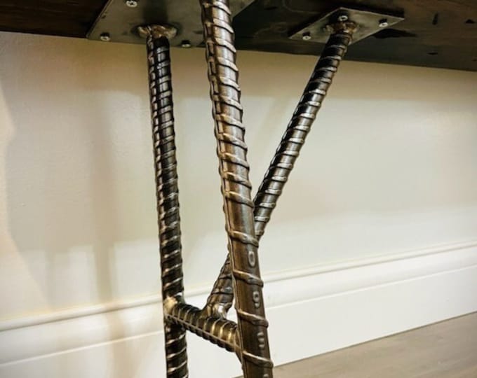 A Frame Table Legs 3/4 Solid Rebar Table Legs Pair Steel Table Legs ...