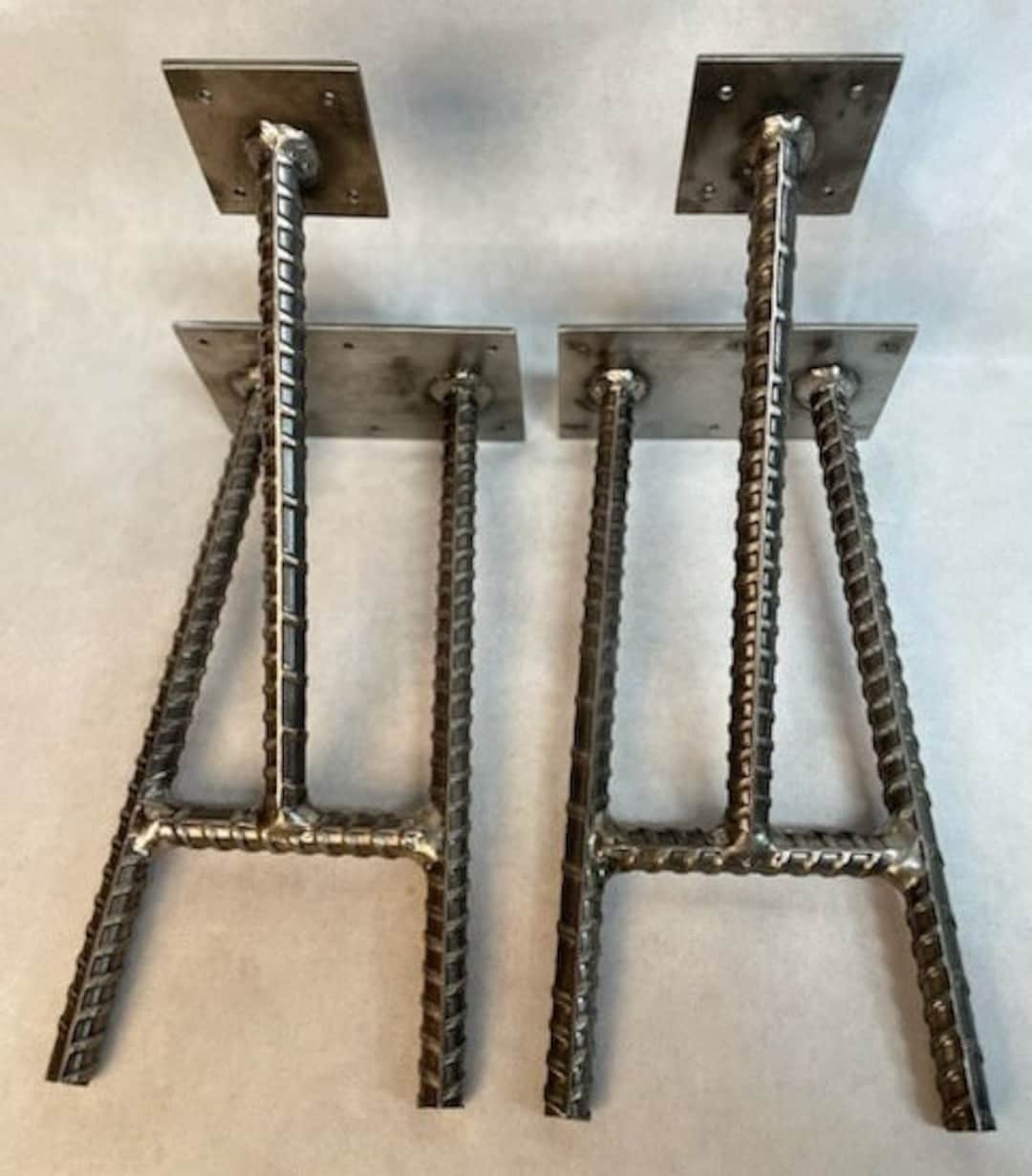 A Frame Table Legs 3/4 Solid Rebar Table Legs Pair Steel Table Legs ...
