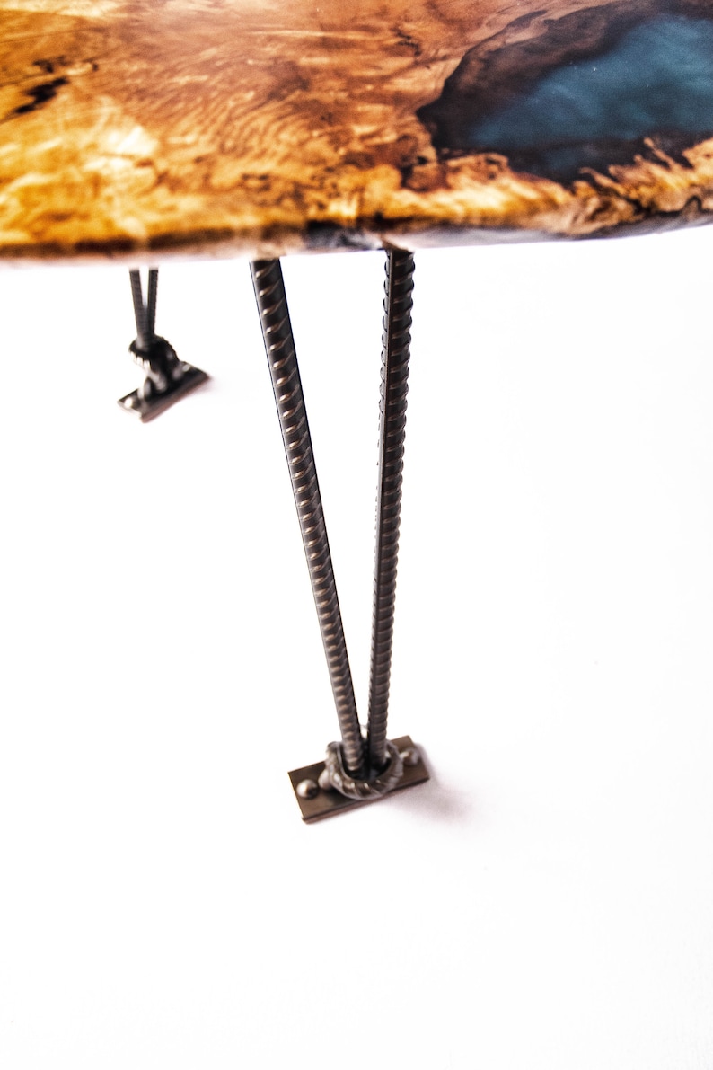 Rebar Hair Pin Leg Set of 4 Nautical Knot Coffee Table Legs, Metal ...