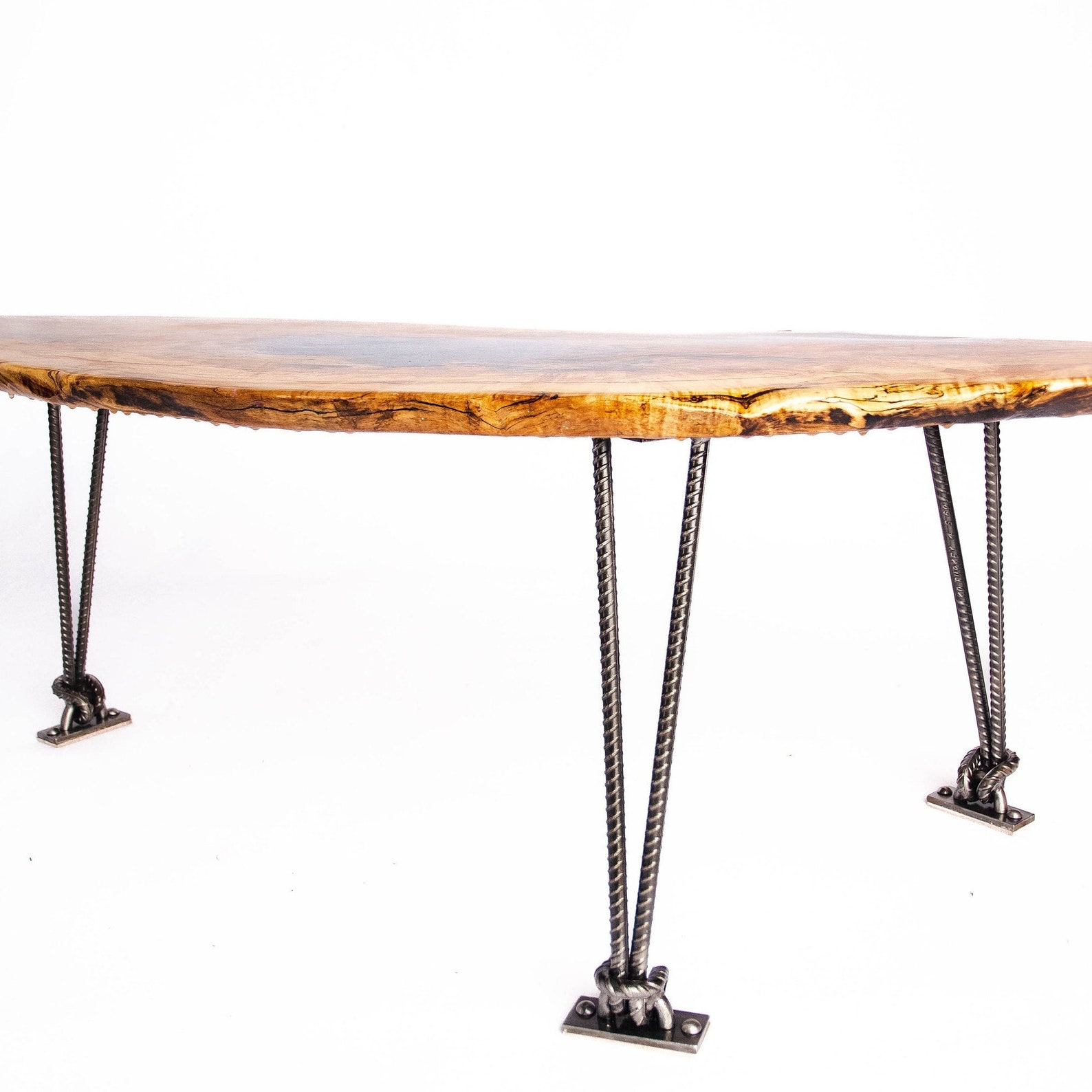 Rebar Hair Pin Leg Set of 4 - Nautical Knot - Coffee Table Legs, Metal ...