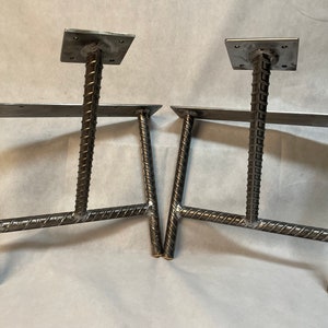 Heavy Duty 1" Rebar Coffee Table Leg Set of 2 -coffee Table Legs, Metal ...