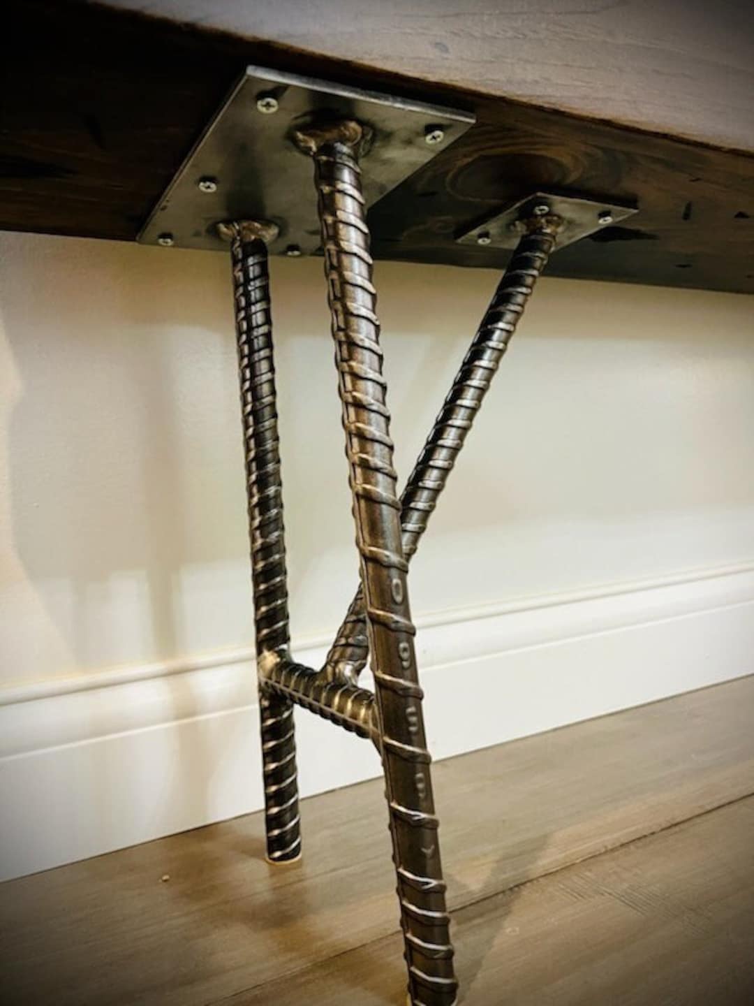 A Frame Table Legs - 3/4" Solid Rebar Table Legs - Pair - Steel Table ...