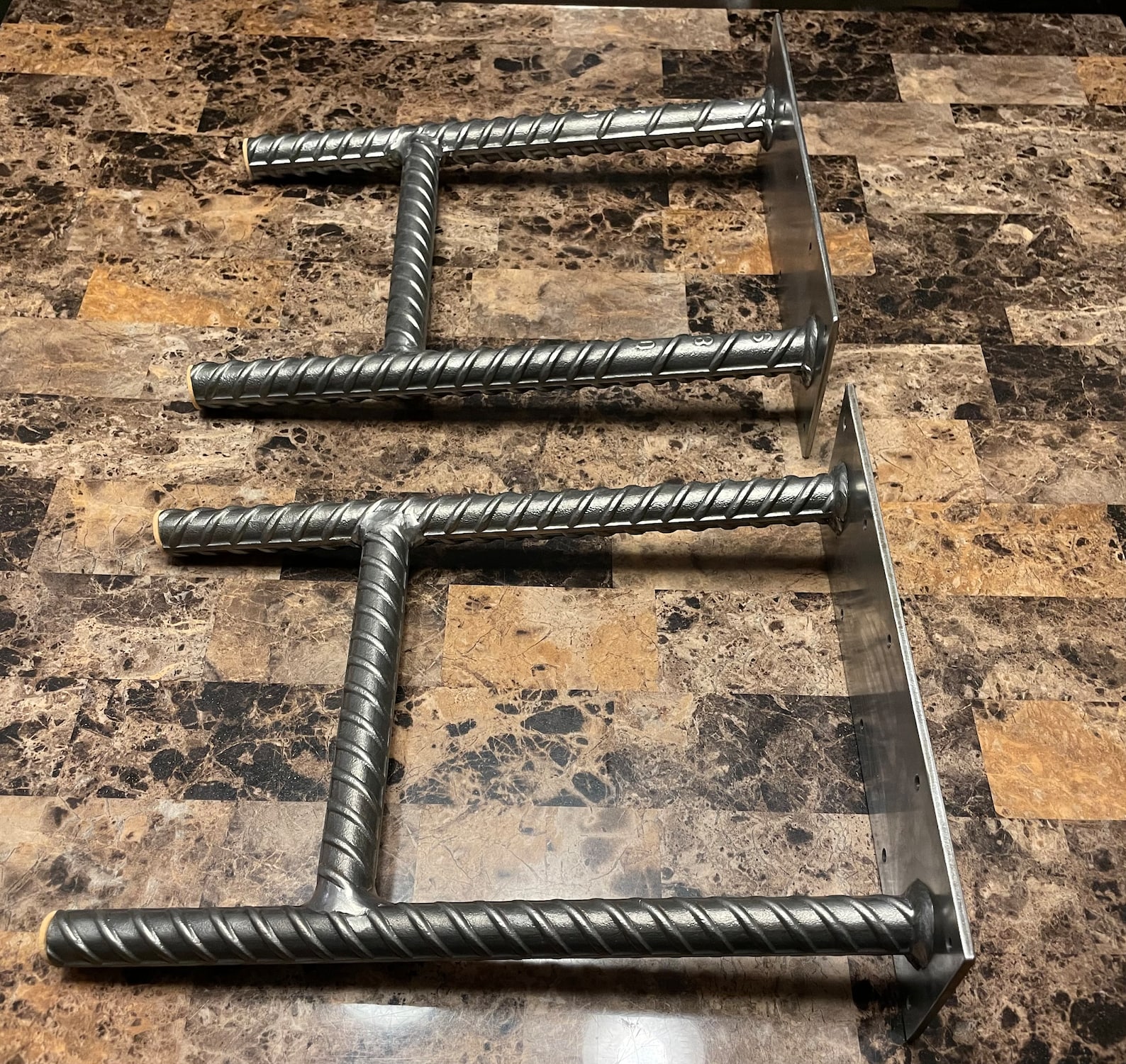 Solid 1 Round Rebar Coffee Table Leg Set of 2 coffee Table Legs, Metal ...