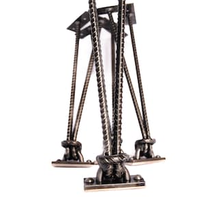 Rebar Hair Pin Leg Set of 4 - Nautical Knot - Coffee Table Legs, Metal ...