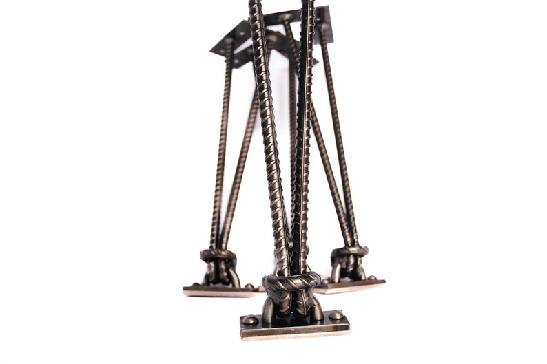 Rebar Hair Pin Leg Set of 4 - Nautical Knot - Coffee Table Legs, Metal ...