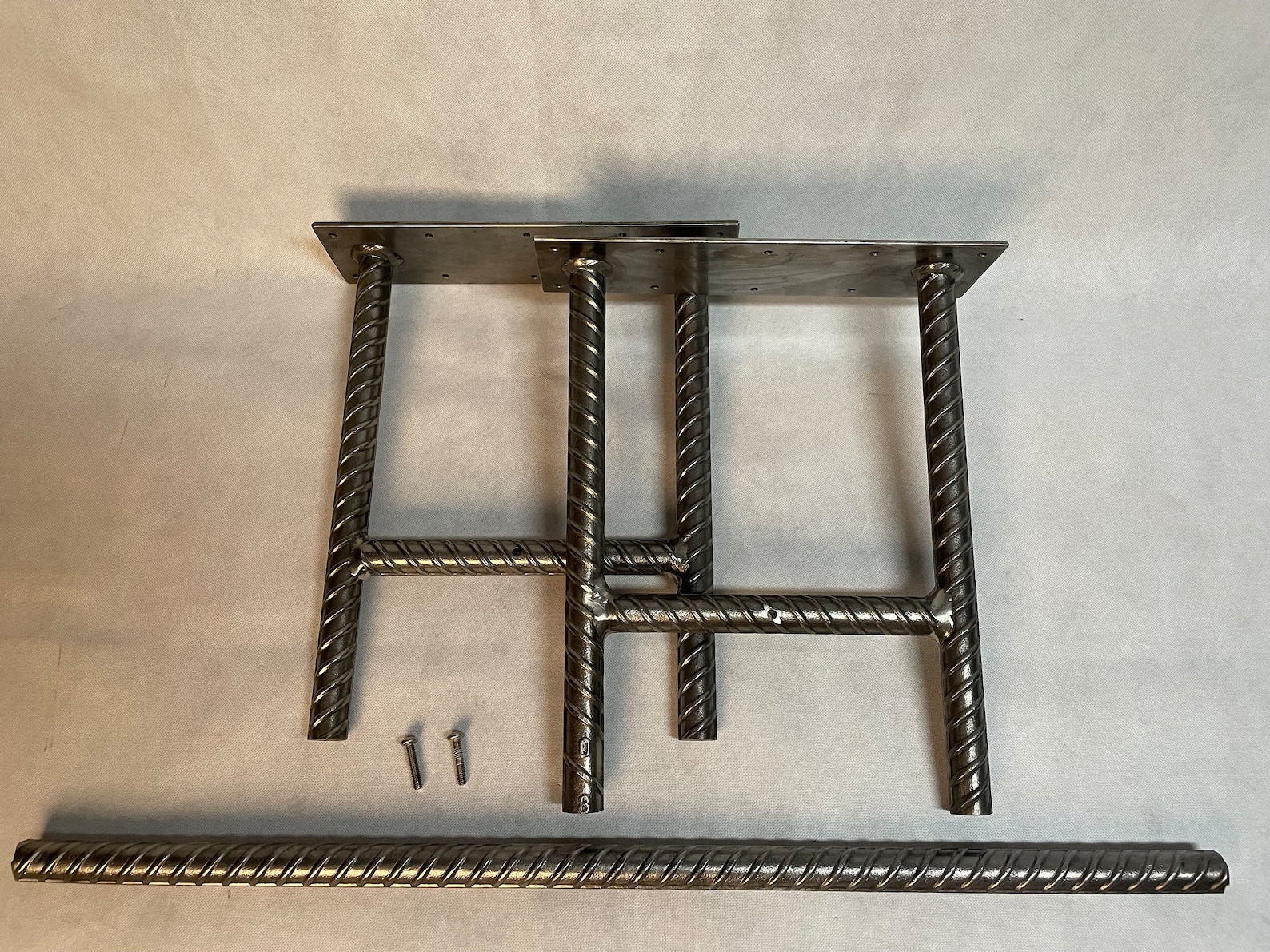 H16" X W11" Table Leg Set With Crossbar -metal Legs, Bench Legs, Desk ...