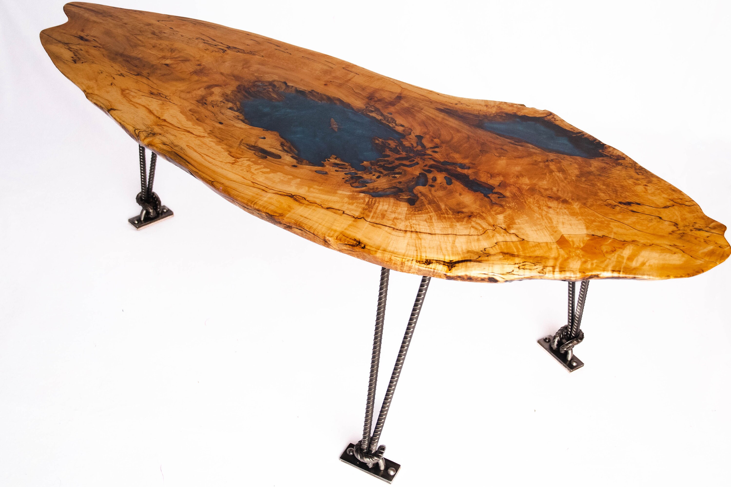 Rebar Hair Pin Leg Set of 4 - Nautical Knot - Coffee Table Legs, Metal ...