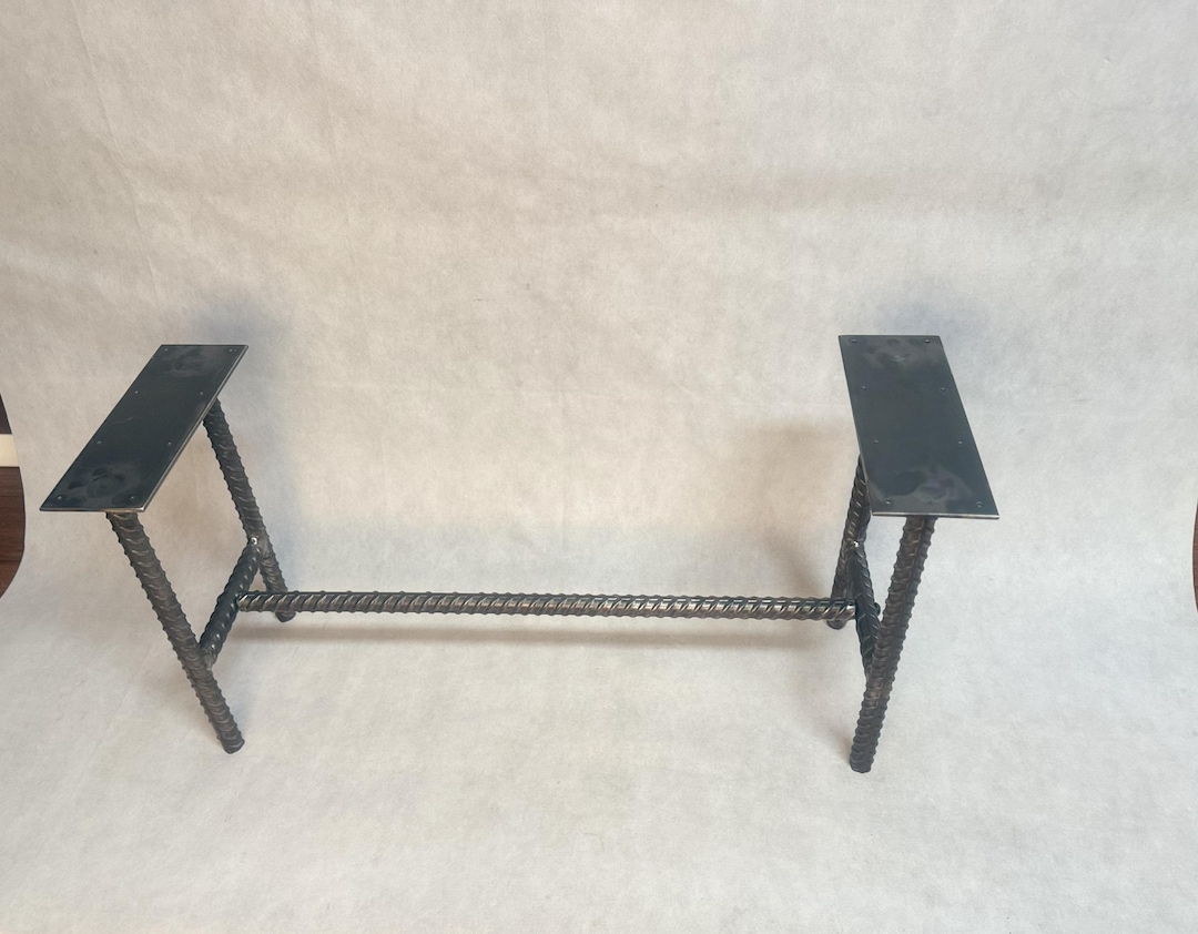 Heavy Duty Rebar Table Leg Set With Bolt on Crossbar -metal Legs, Bench ...