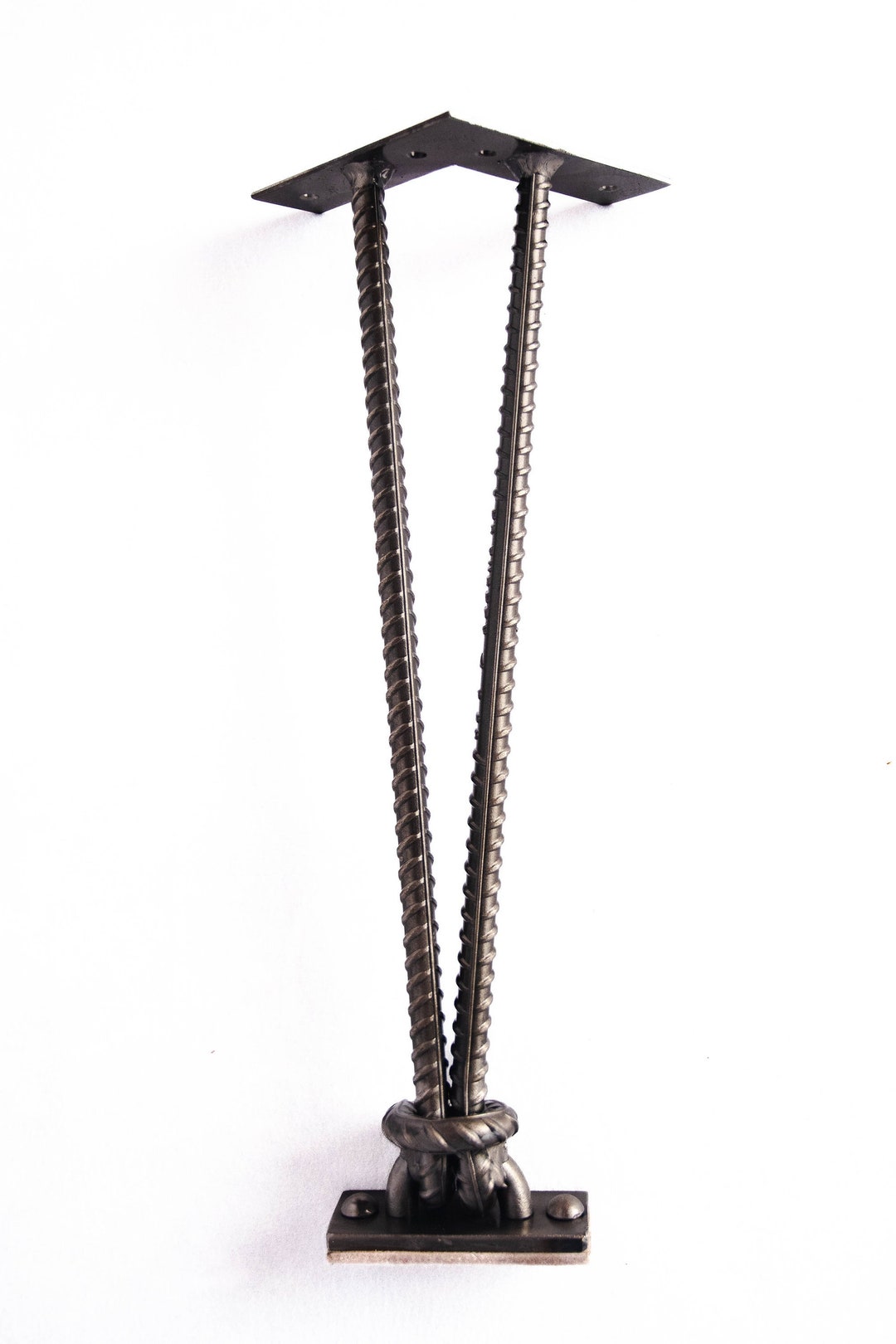 Rebar Hair Pin Leg Set of 4 - Nautical Knot - Coffee Table Legs, Metal ...