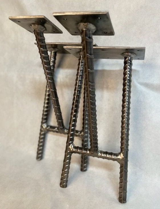 A Frame Table Legs - 3/4" Solid Rebar Table Legs - Pair - Steel Table ...