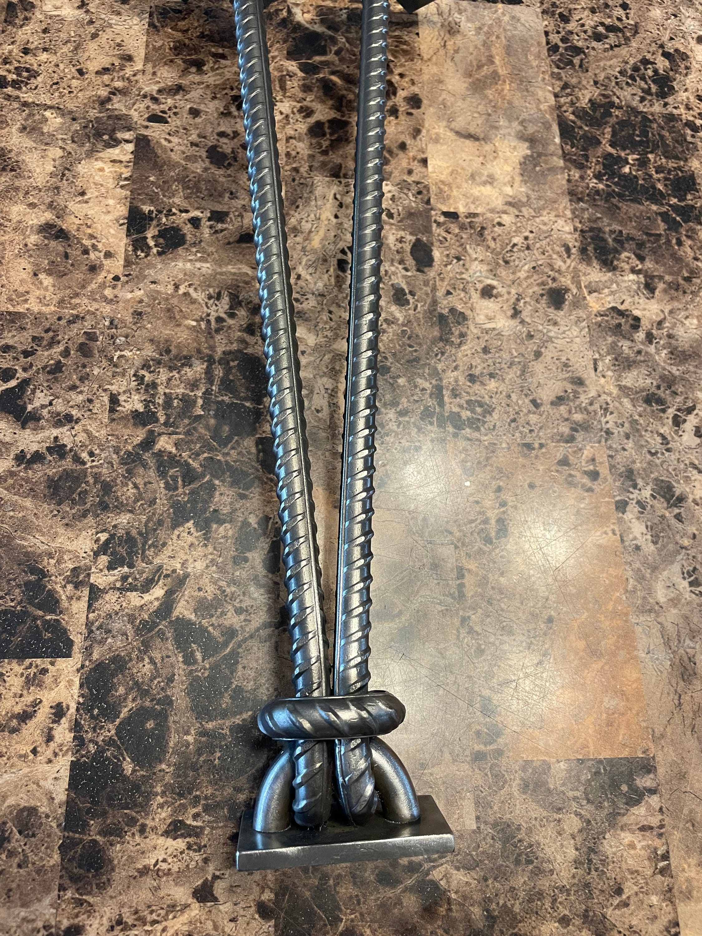 Rebar Hair Pin Legs Set of 4 - Nautical Knot Small Base - Coffee Table ...