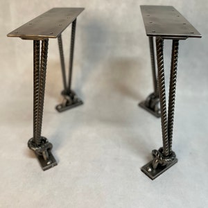 Dual Mount Rebar Hair Pin Leg Set - Nautical Knot - Coffee Table Legs ...