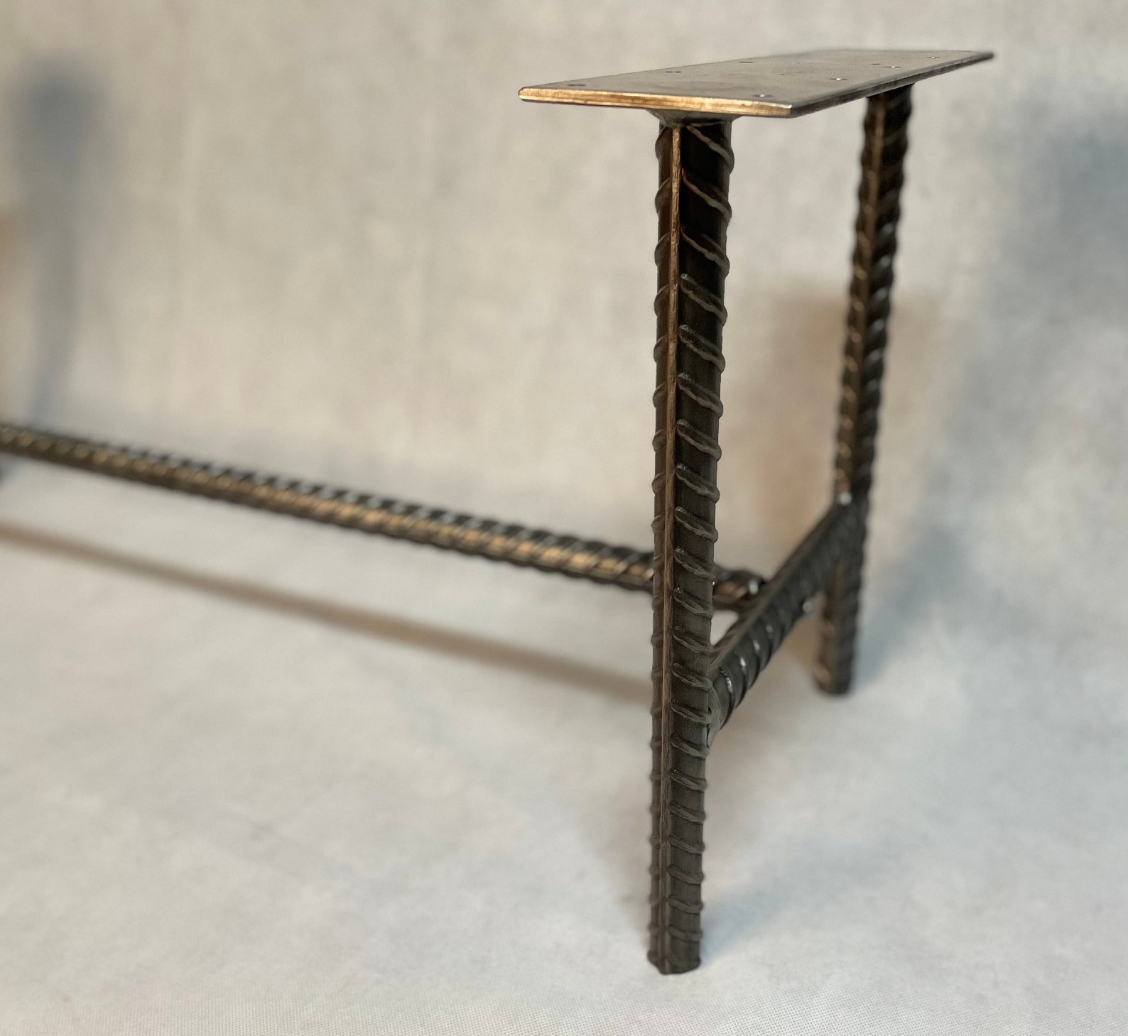 H16" X W11" Table Leg Set With Crossbar -metal Legs, Bench Legs, Desk ...