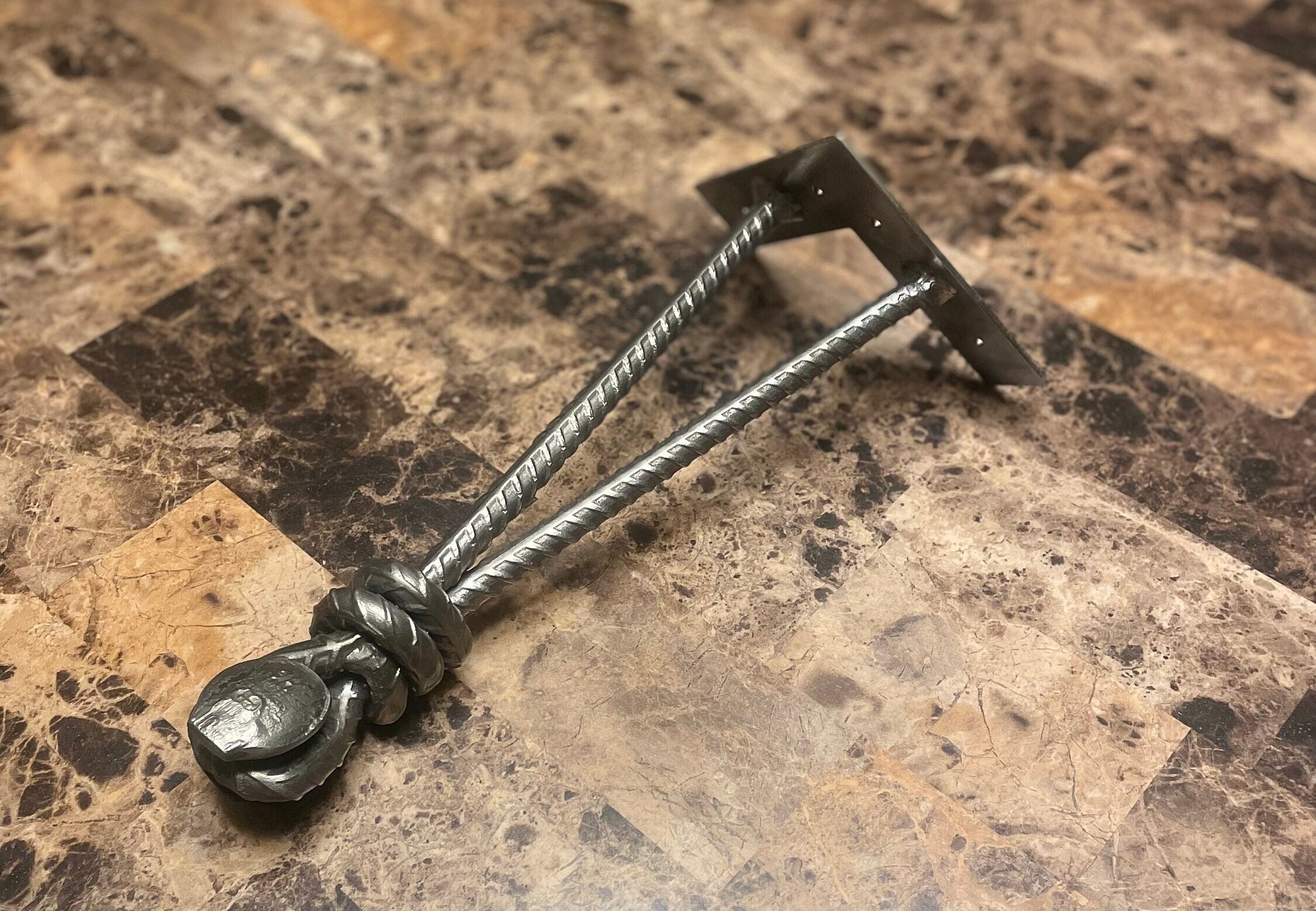 Rebar Hair Pin Legs Set of 4 Poachers Knot Coffee Table, Metal Table ...