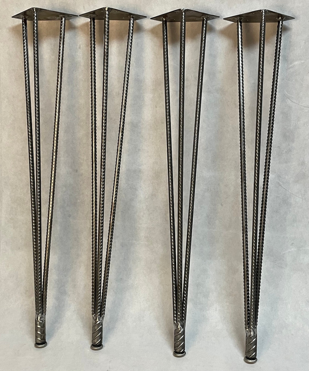 3 Rod Rebar Hair Pin Leg Set of 4-coffee Table Legs, Metal Table Legs ...