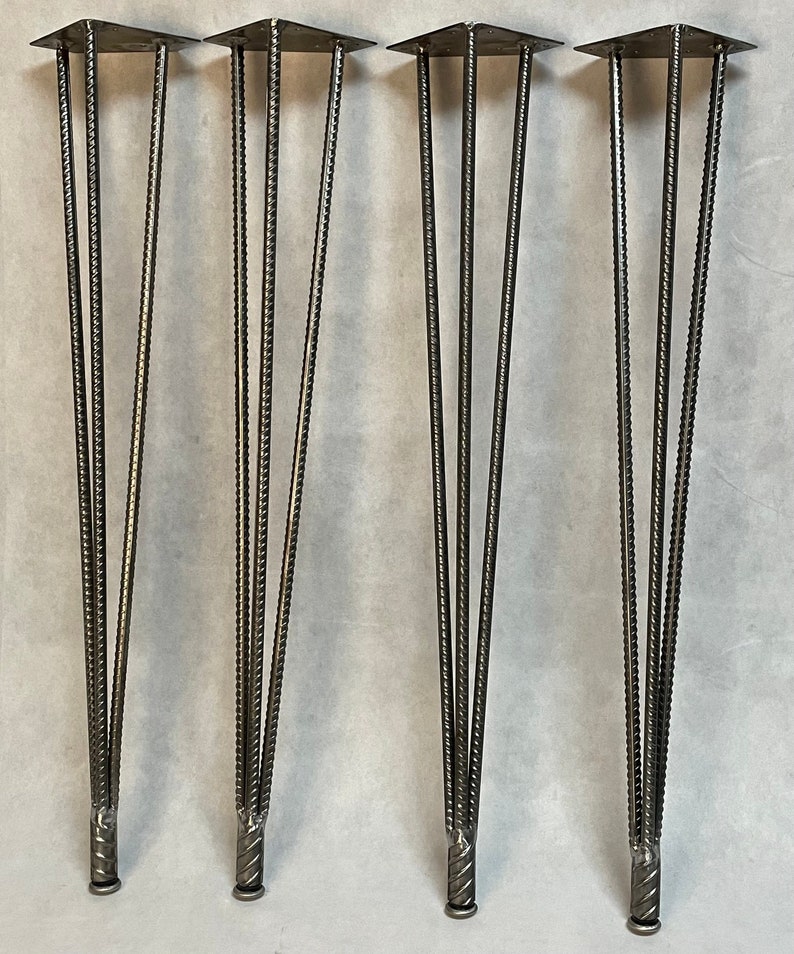 3 Rod Rebar Hair Pin Leg Set of 4-coffee Table Legs, Metal Table Legs ...