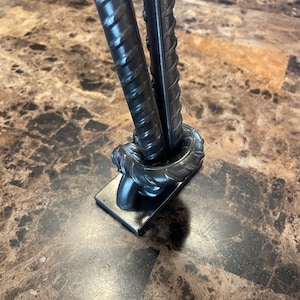 Rebar Hair Pin Legs Set of 4 - Nautical Knot Small Base - Coffee Table ...