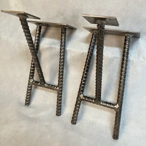 A Frame Table Legs - 3/4" Solid Rebar Table Legs - Pair - Steel Table ...