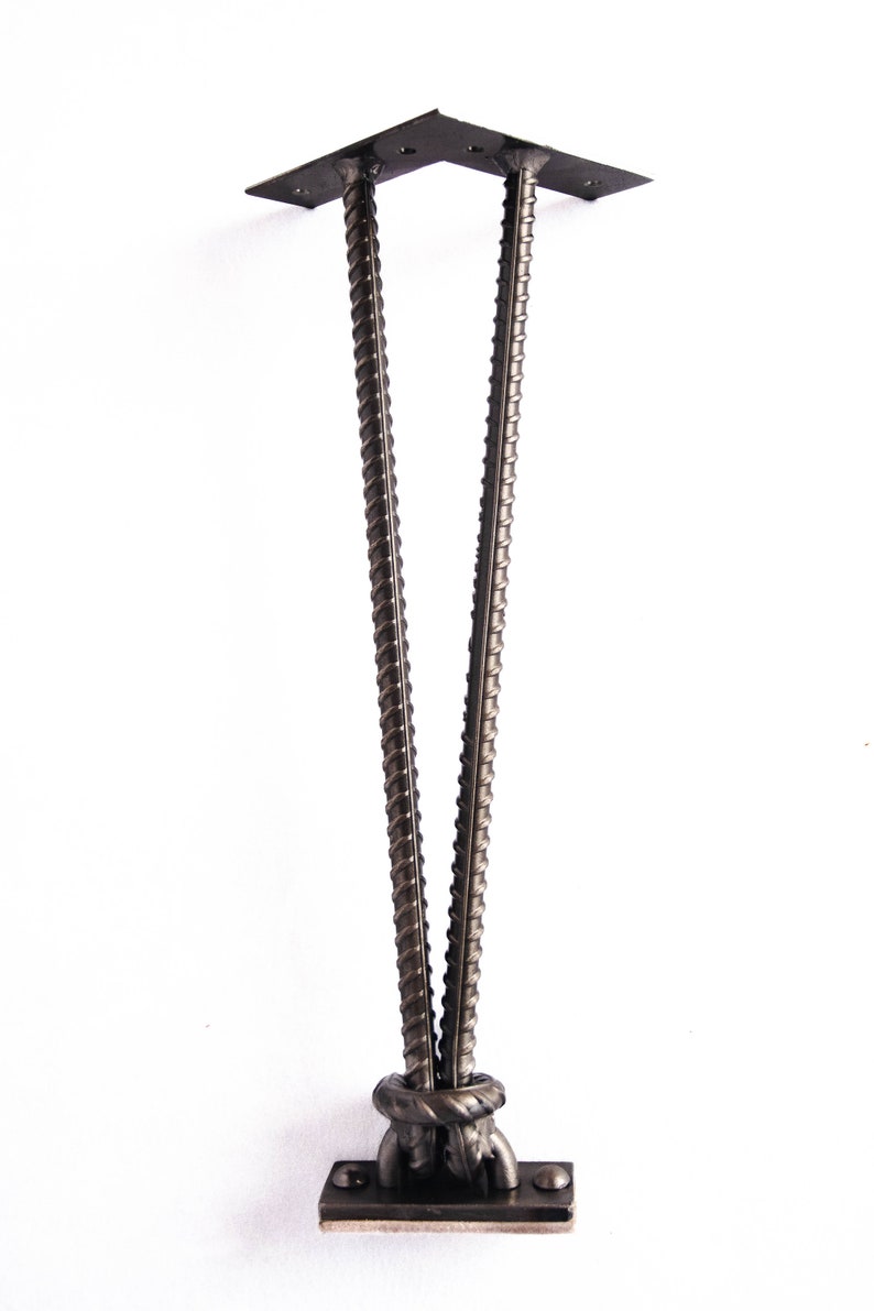 Rebar Hair Pin Leg Set of 4 Nautical Knot Coffee Table Legs, Metal ...