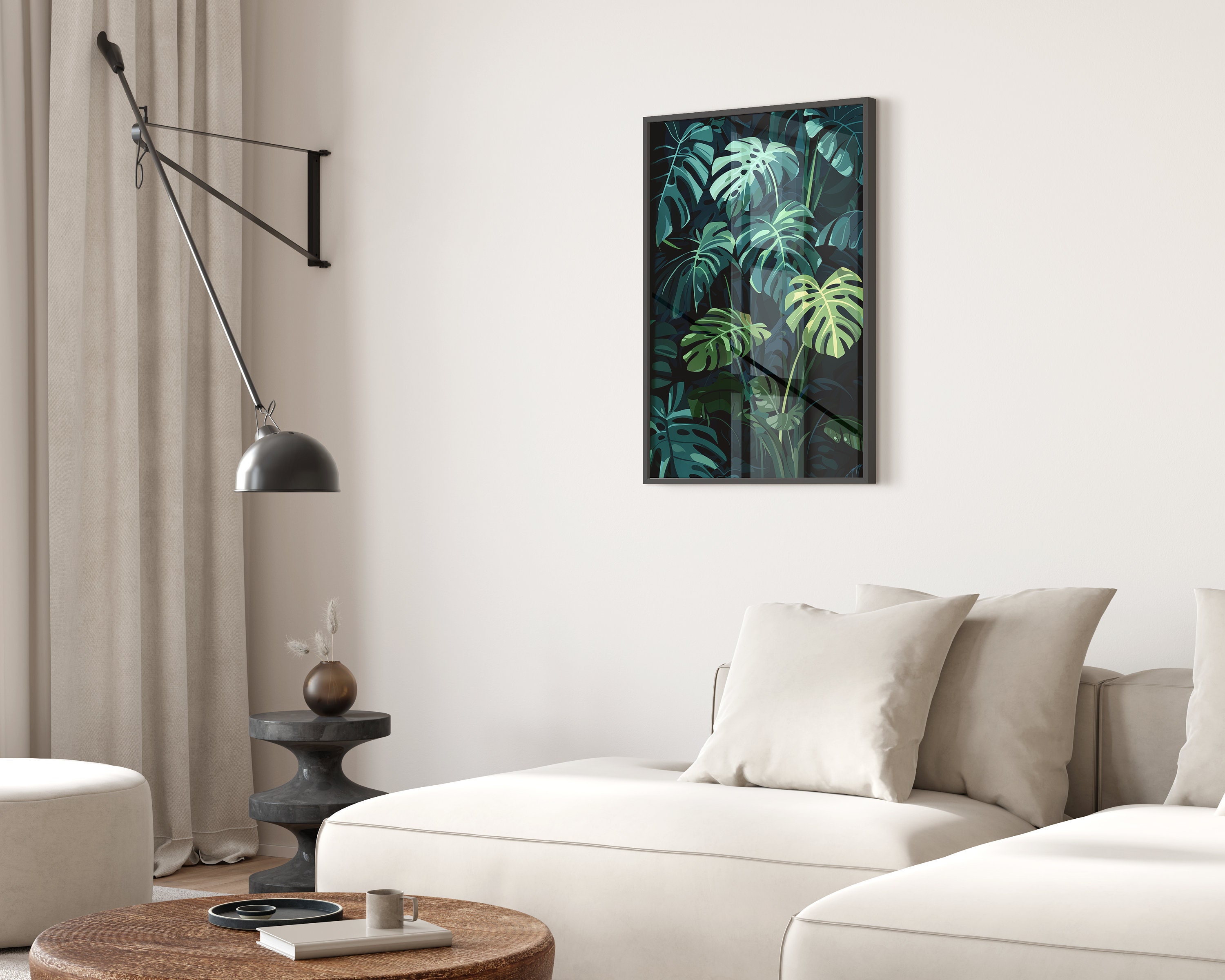 Exotic Monstera Deliciosa Art Print: Moody Botanical Wall Decor - Etsy