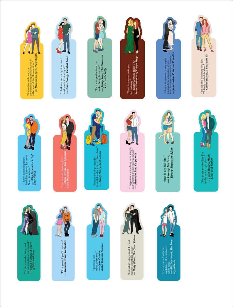 Seven Husbands of Evelyn Hugo Character Quote Bookmark, Personalized ...