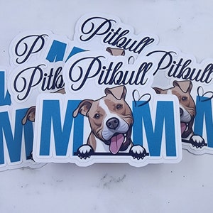 Pitbull Mom Sticker Pitty Mom Sticker Pitbull Lover Dog Mom Sticker ...