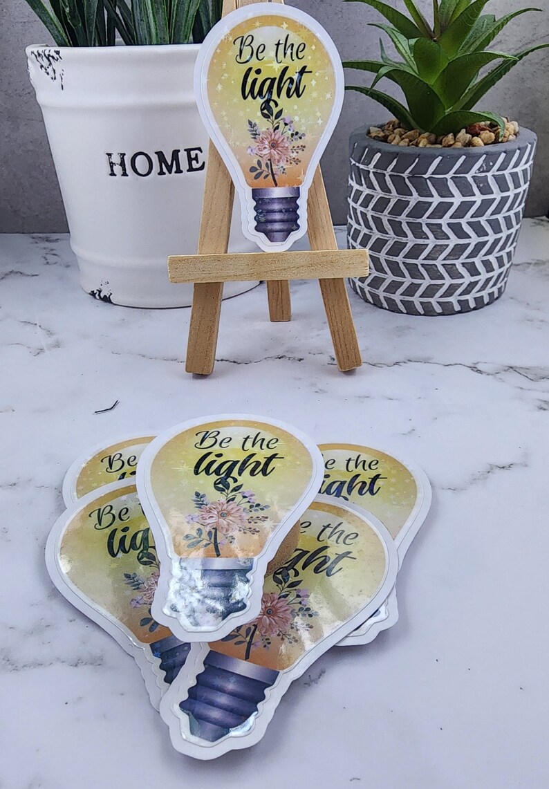 Be the Light Sticker Light Bulb Sticker Holographic Sticker Self Love ...