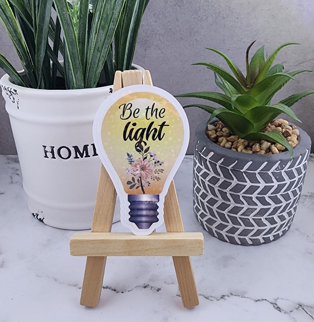 Be the Light Sticker Light Bulb Sticker Holographic Sticker Self Love ...