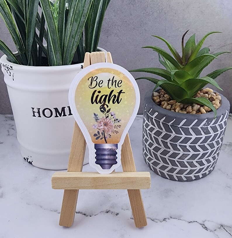 Be the Light Sticker Light Bulb Sticker Holographic Sticker Self Love ...