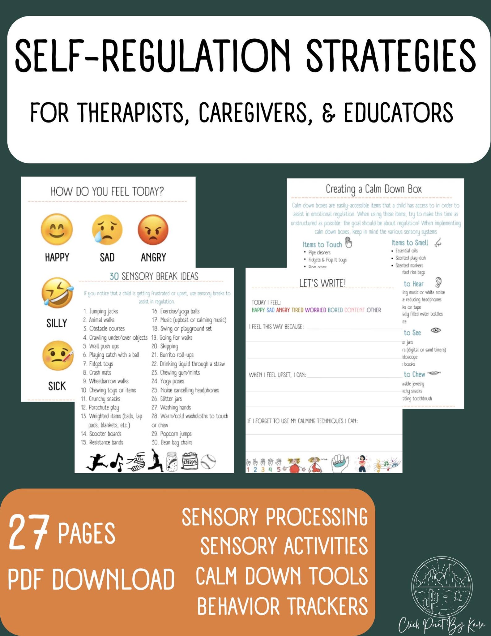 Occupational Therapy Handouts: Picky Eating, Sensory Processing, Self ...