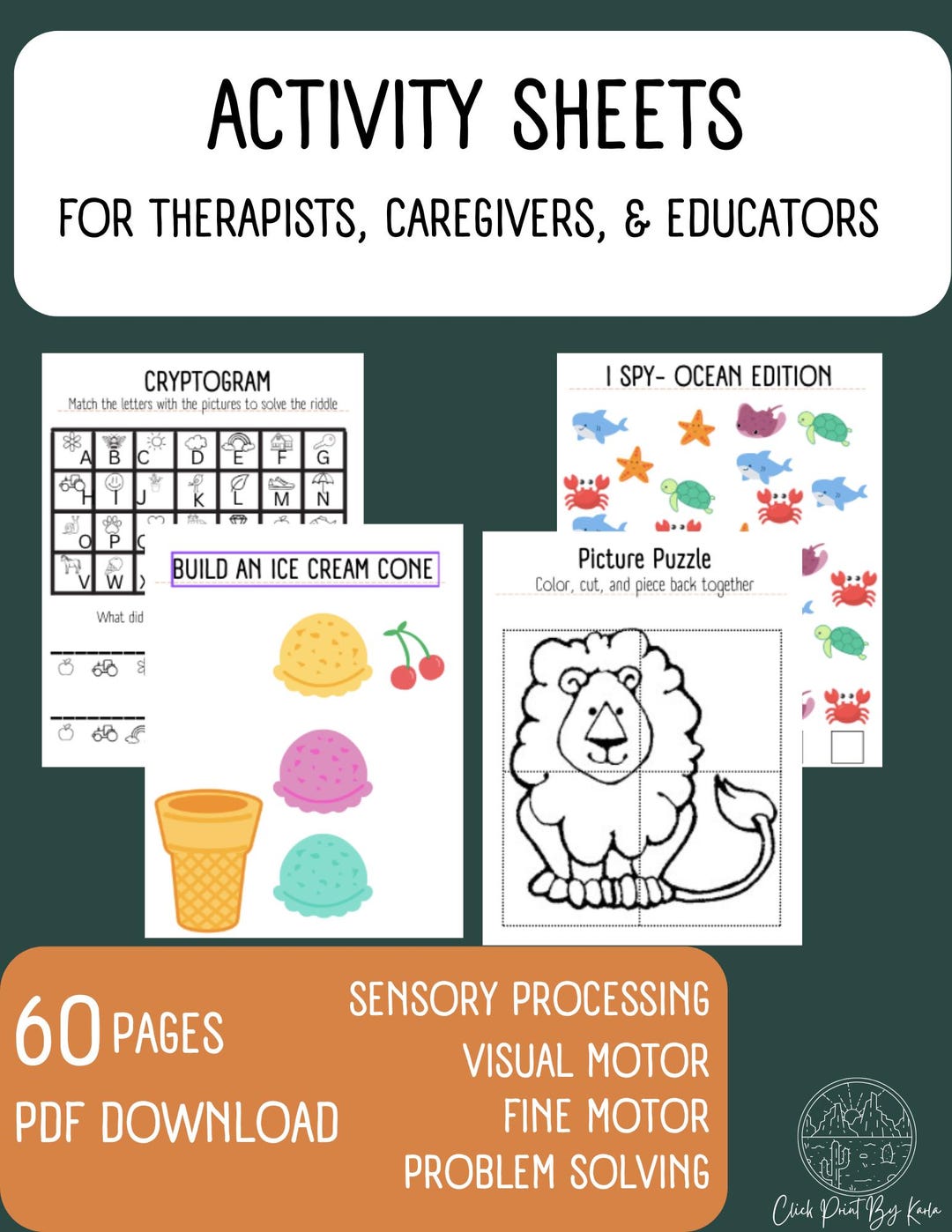 Digital Download- OT Activity Sheets - Etsy