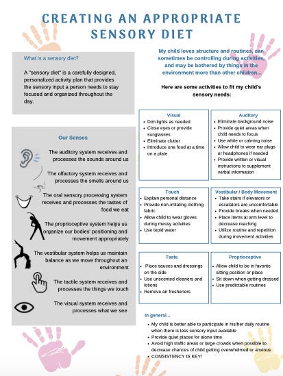 Digital Download- PDF Sensory Diets - Etsy