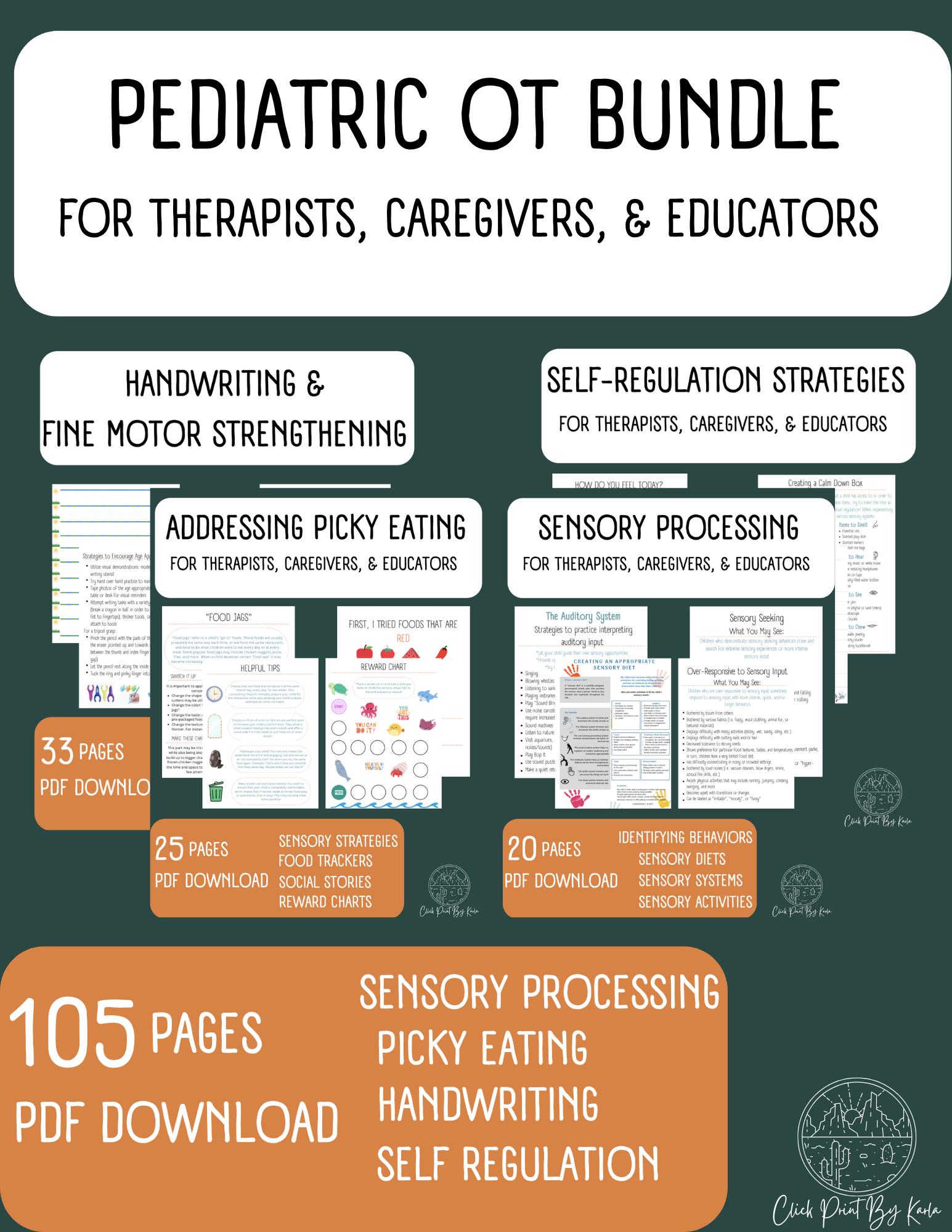 Pediatric OT Handouts: Picky Eating, Sensory Processing, Handwriting ...