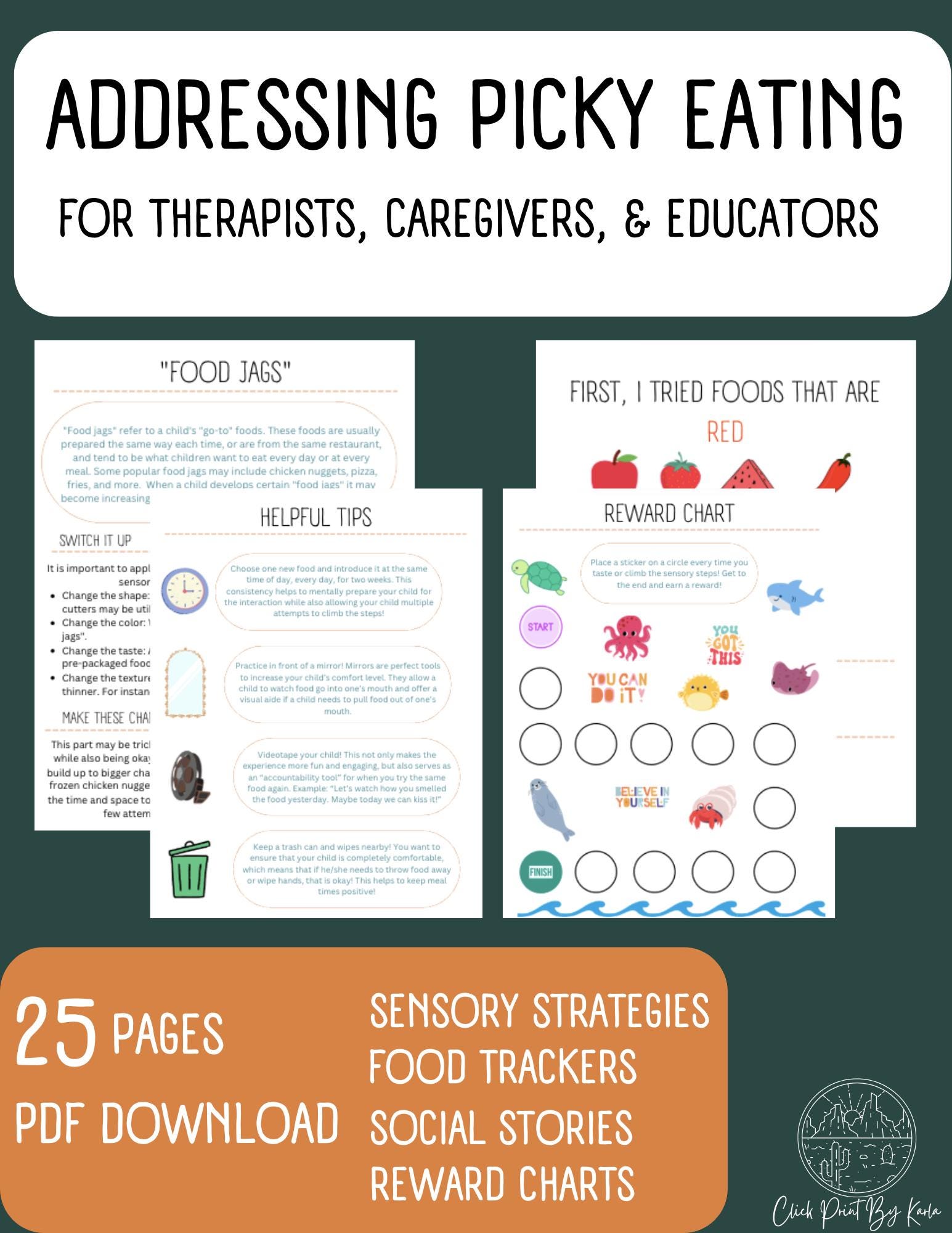 Occupational Therapy Handouts: Picky Eating, Sensory Processing, Self ...