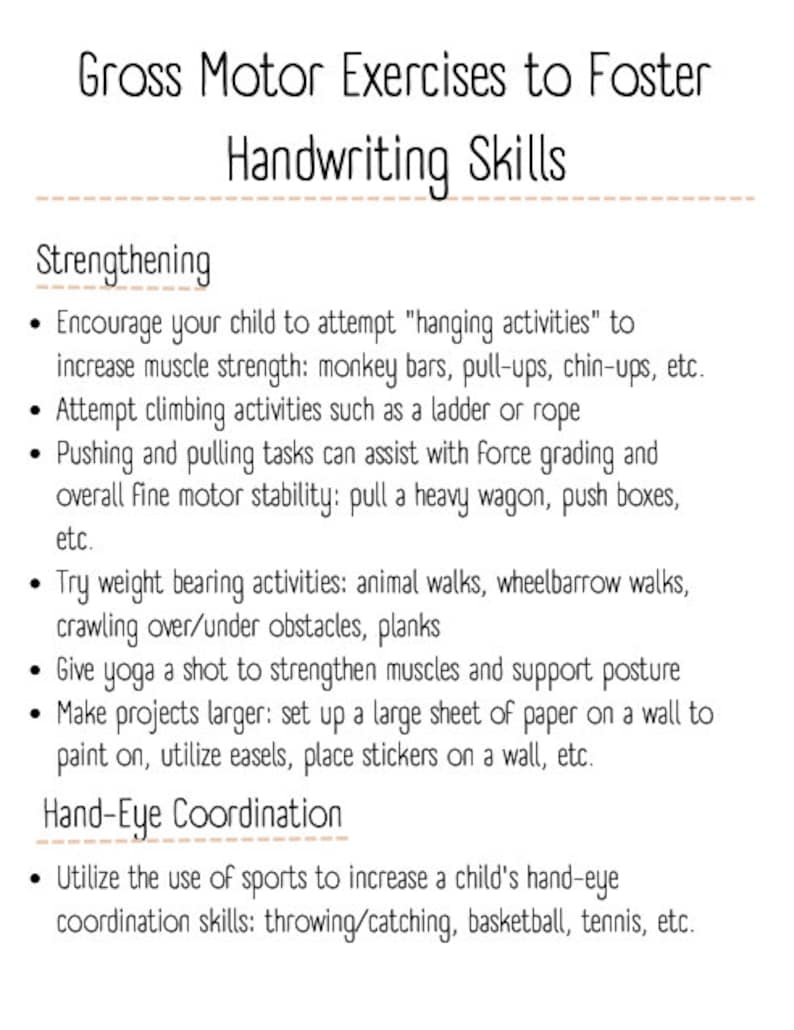 Digital Download- Handwriting & Fine Motor Strengthening - Etsy