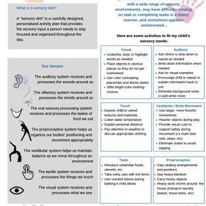 Digital Download- PDF Sensory Diets - Etsy