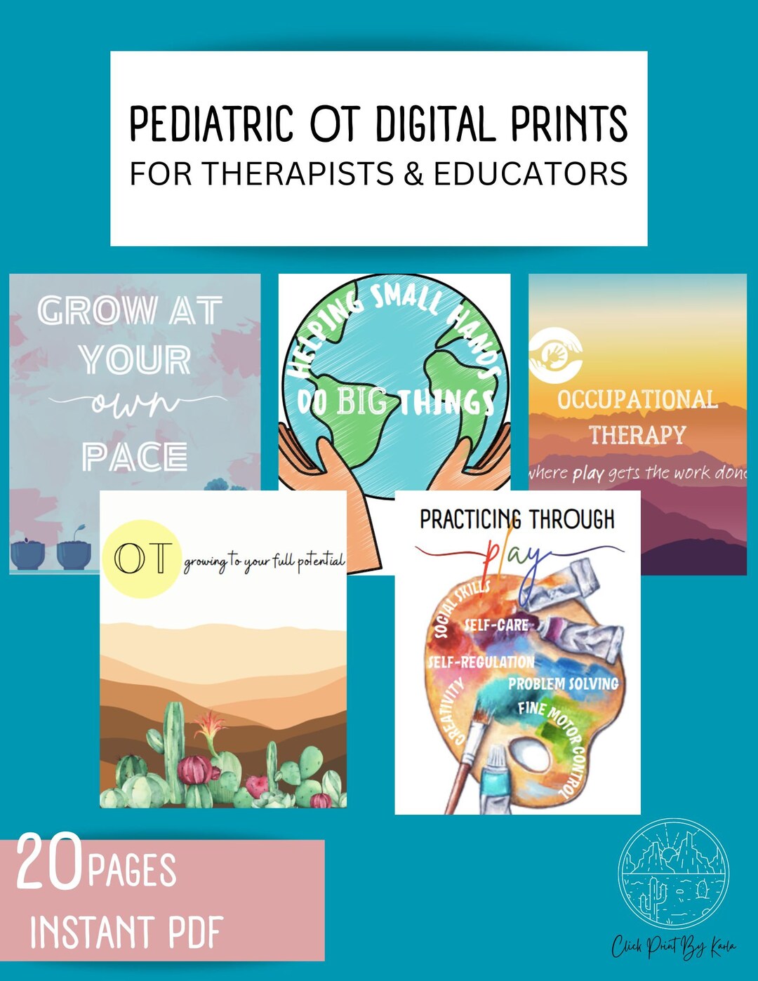 Digital Download- 20 Pediatric Occupational Therapy Prints - Etsy
