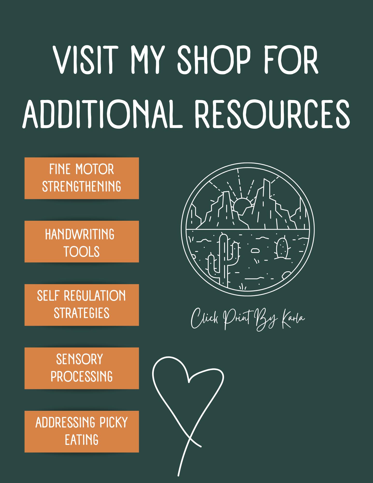 Occupational Therapy Handouts: Picky Eating, Sensory Processing, Self ...