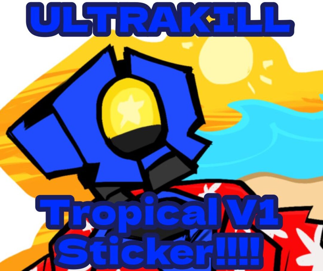 ULTRAKILL V1 on a Island Sticker !! - Etsy