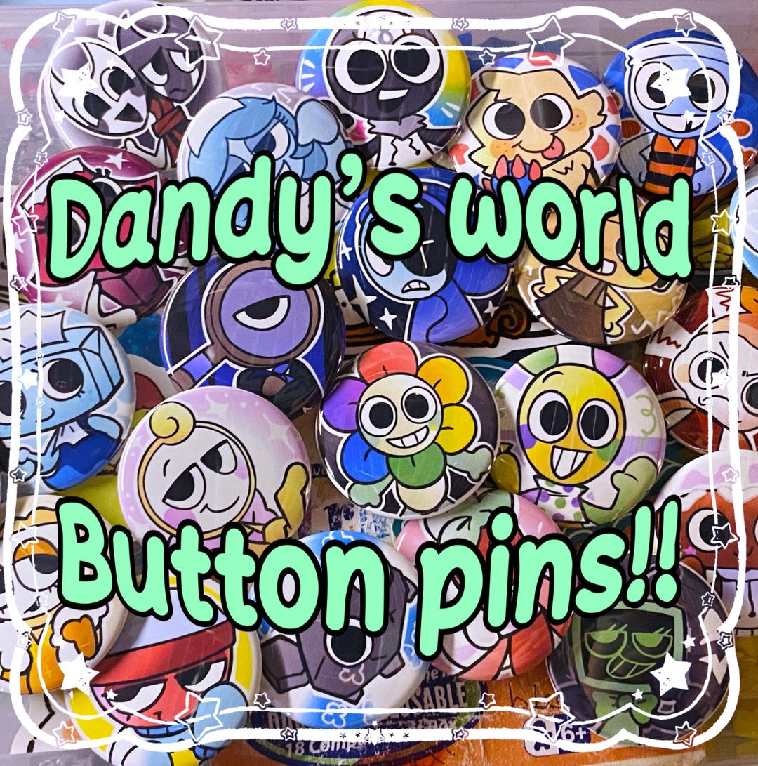 New Toon Available!! Yatta! - Dandy’s World Pin Buttons!! - Etsy