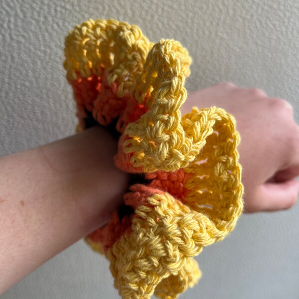Sunflower Scrunchie - Etsy