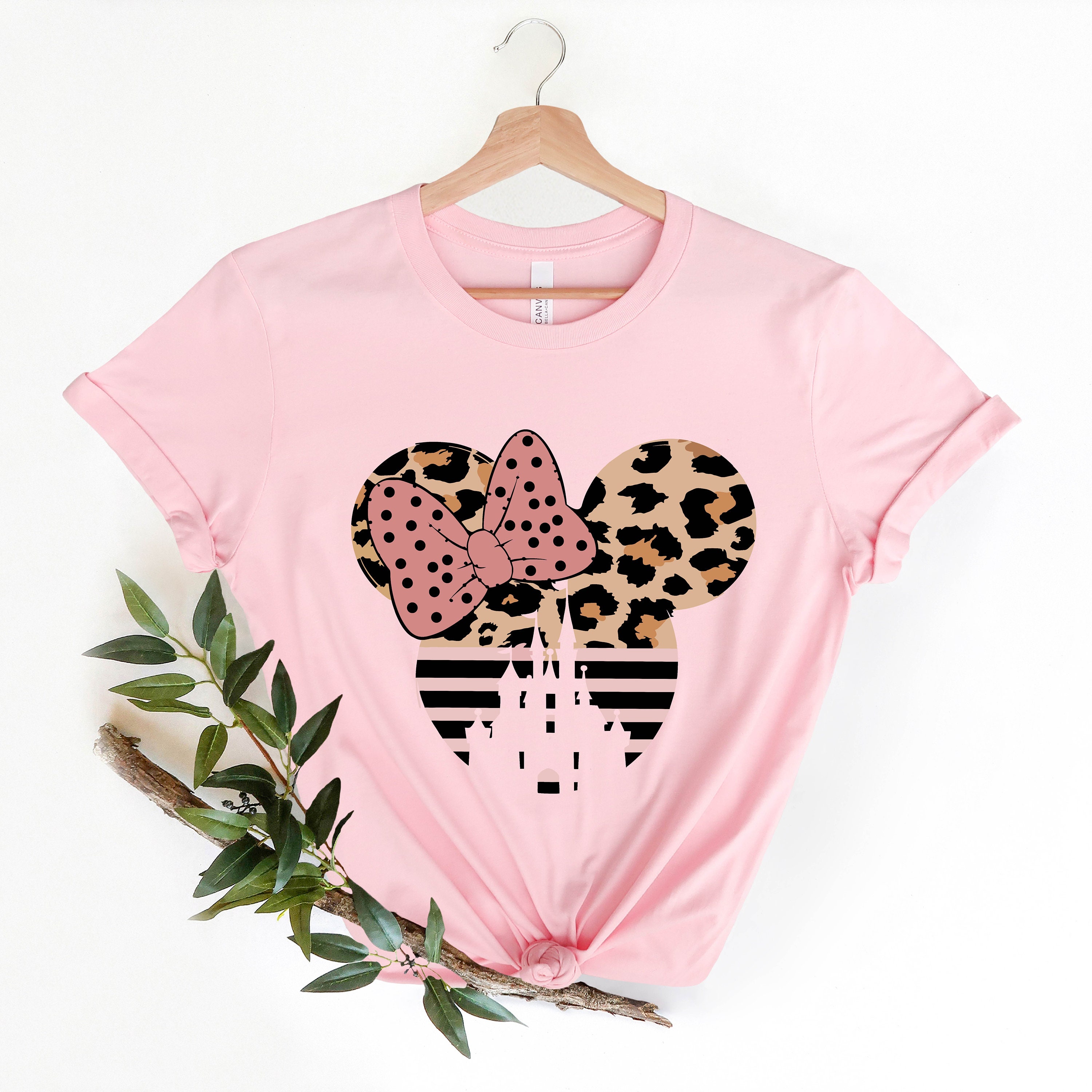 Minnie Leopard Print Shirt, Disney Minnie Mouse Shirt, Minnie Mouse ...