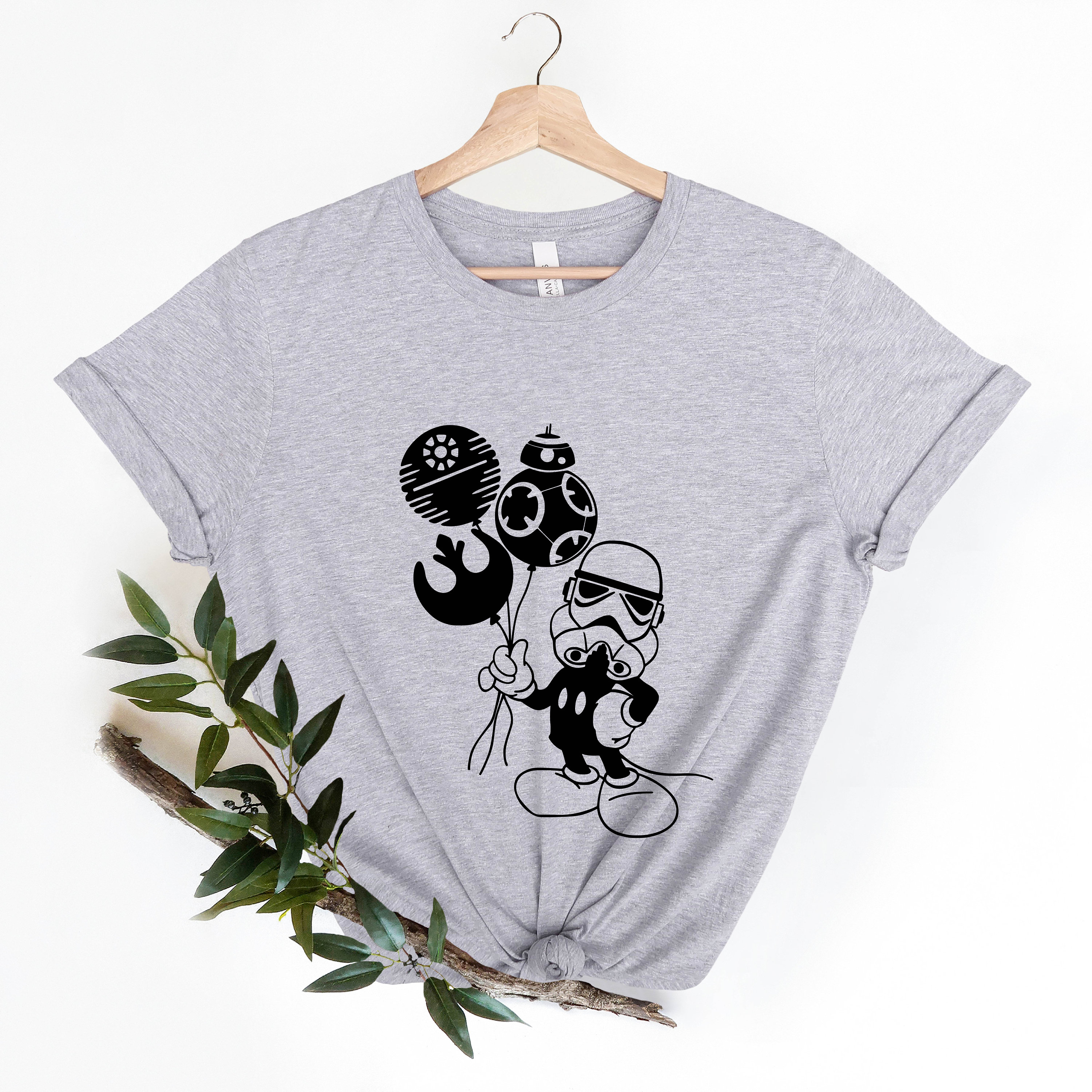 Stormtrooper Mickey With Death Star Balloon Shirt Disney Men - Etsy