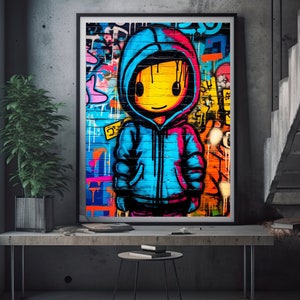 Hacker Girl Graffiti Wall Art Digital Print Colorful Coder - Etsy