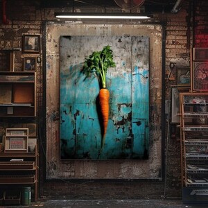 Carrot Graffiti Wall Art, Printable Digital, Colorful Vegetable Wall ...