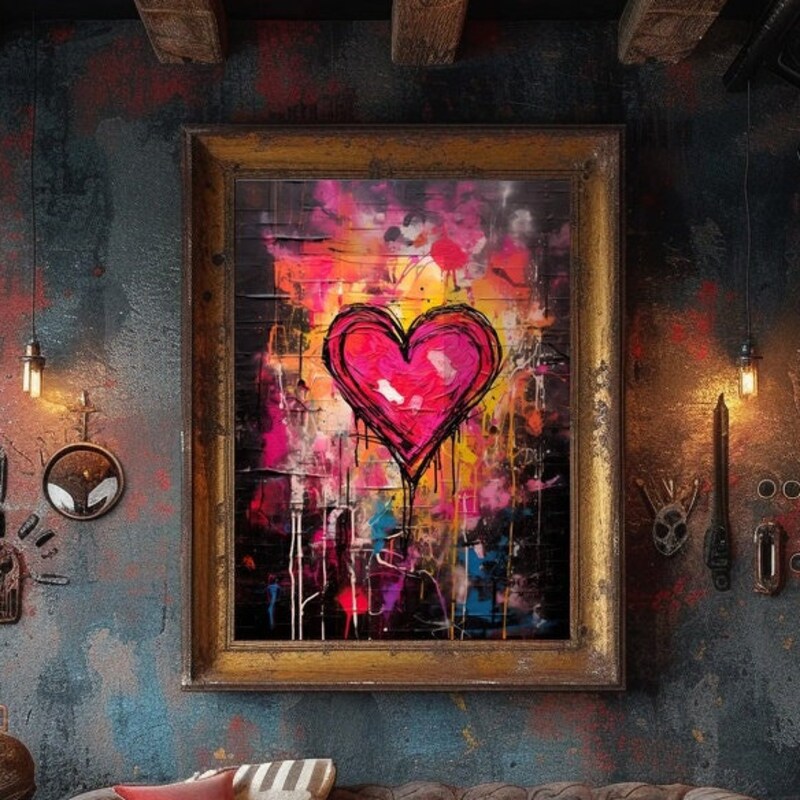 Heart Graffiti - Etsy