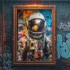 Astronaut Graffiti Wall Art, Digital Download, Modern Street Art Poster ...